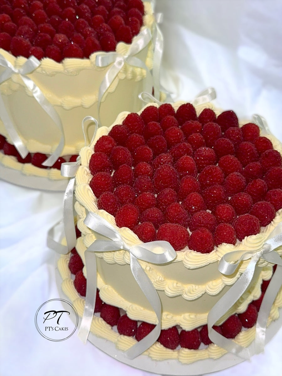 Raspberry Vintage Cake Sydney – PT'S CAKES