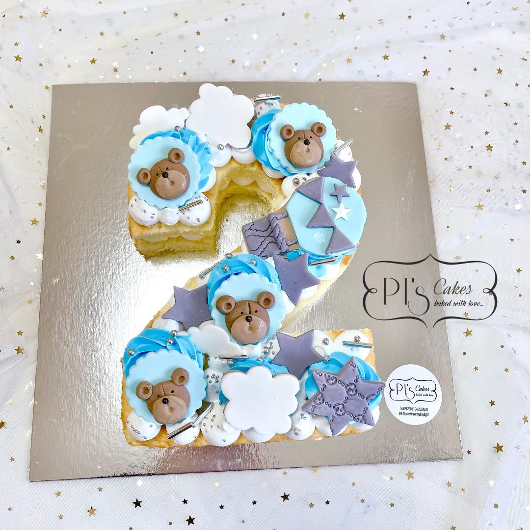 Custom Bear Letter/Number Sponge Cake – PT'S CAKES